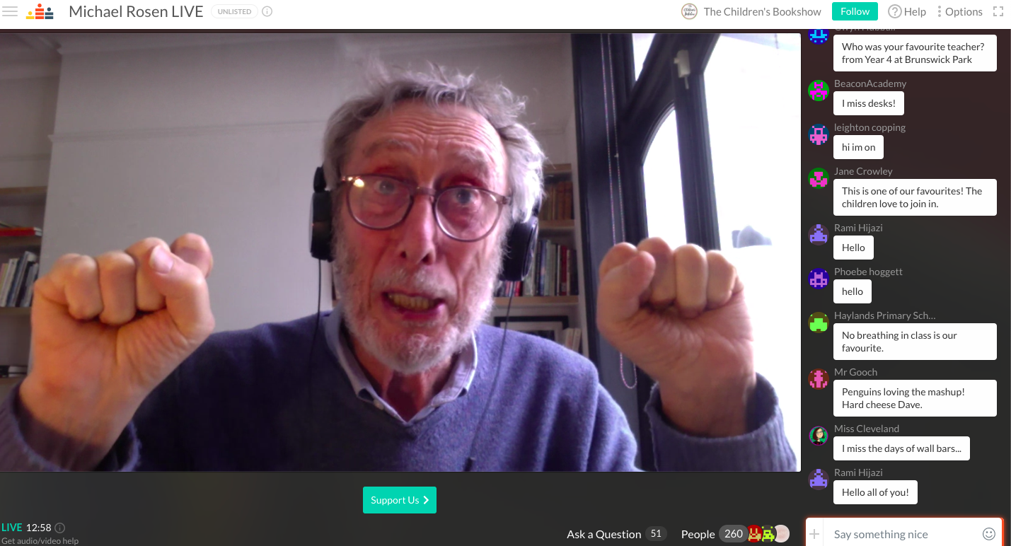 The Children's Bookshow | Michael Rosen's live digital performance